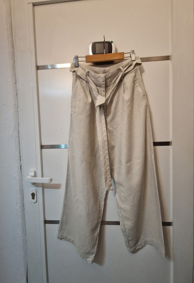 Only lanene pantalone krem nove