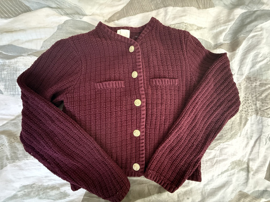 Bordo dzemper kardigan H&M