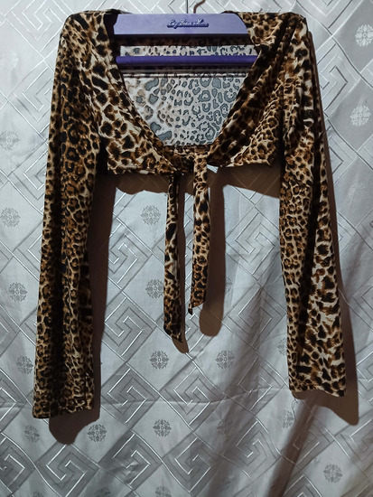 Leopard print bolero M/L