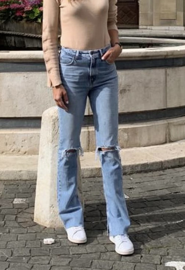 Zara blago zvonaste farmerke dubpg struka