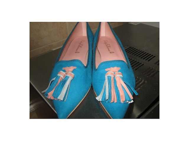 PRETTY BALLERINAS plave antilopske` 40/26-NOVO