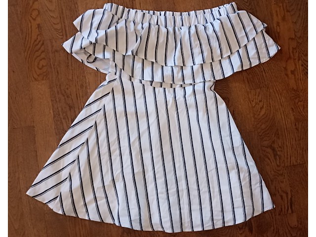Off shoulder stripes haljina NOVO ETIKETA