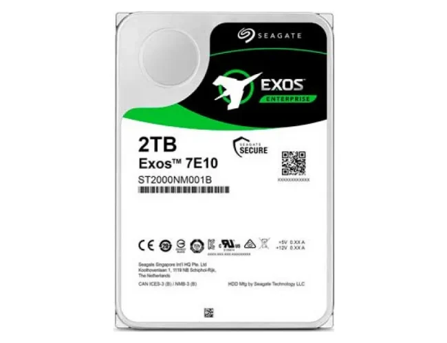 Seagate 2TB 3.5" Exos 7E10 ST2000NM001B Hard Disk