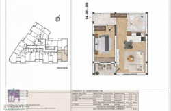 Jednoiposoban stan 42.48m², I sprat, Rvati, Obrenovac - 76.464€ + PDV