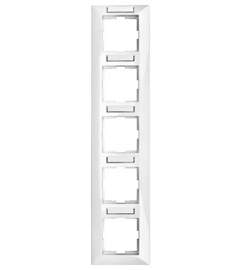 Petostruki ram,dizajn Classic,beli,sa poljem za označa. hor.
VISIO S 50 (50x50); VISIO 50, ABS, ROHS, bela