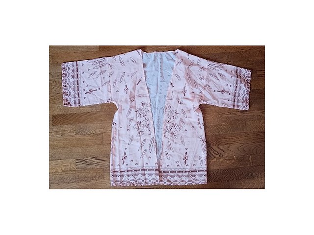 Puder roze kimono ogrtač NOVO