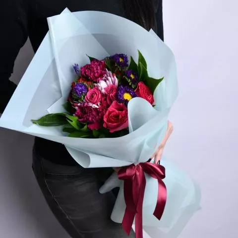 BUKET PURPLE HOT PINK M