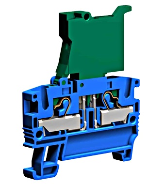 Ubodna stez. sa držačem osigurača, 1-spratna, 4mm², plava
pogodno za osigurače 5x20mm, osigurač nije uključen