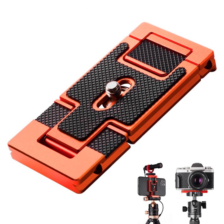 K&F Concept Camera Tripod Quick Release CA02 Aluminum Multi Mounting Plate 2 in 1 KF31.027V2