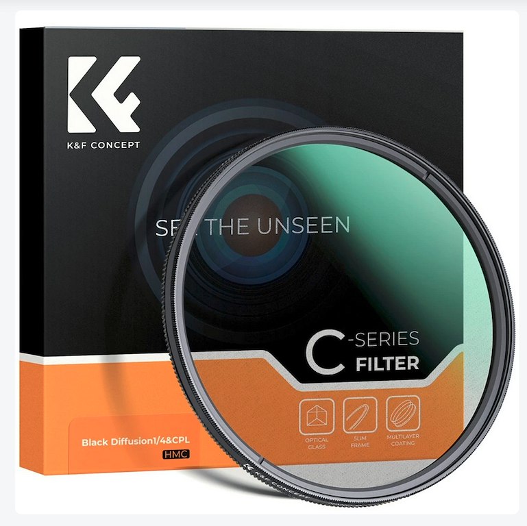 K&F Concept 58mm 2-in-1 CPL Polarizator + Black Mist 1/4 Filter KF01.2774