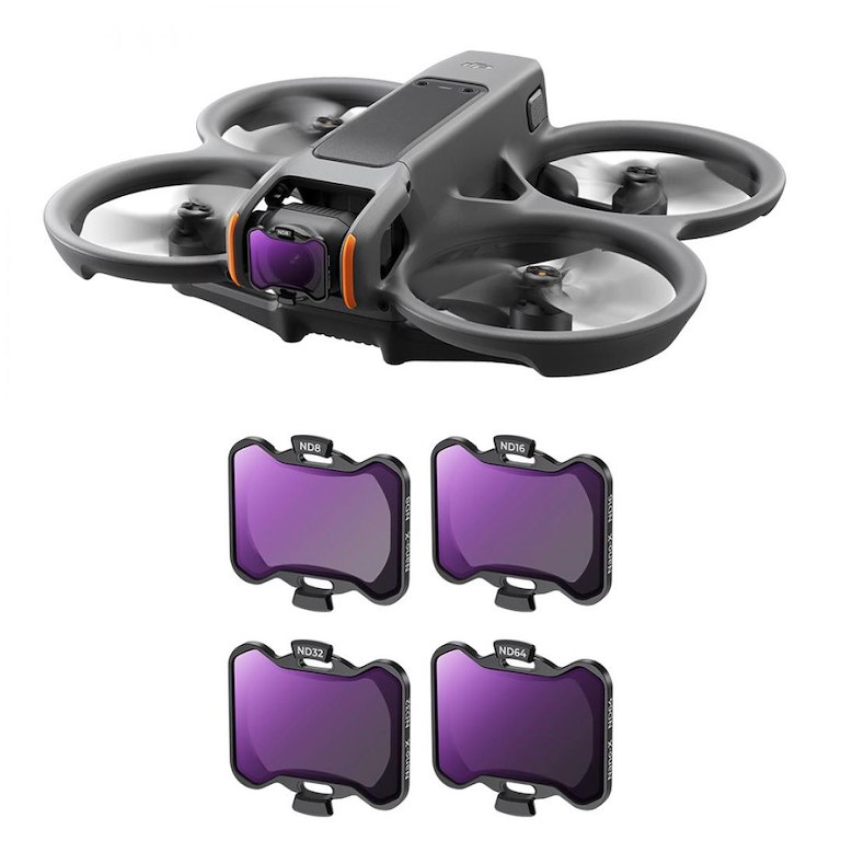 K&F Concept DJI Avata 2 Drone ND Filter Kit (3/4/5/6 stops) 4 Pack ND8 + ND16 + ND32 + ND64 Multi-coated Neutral Density SKU.2251