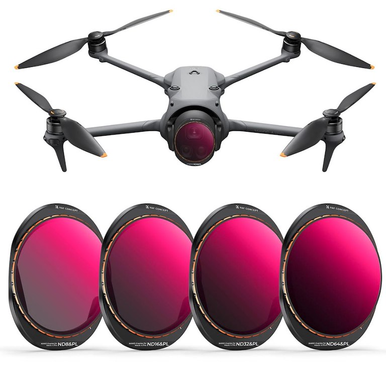 K&F Concept DJI Mavic 4 Pro ND & CPL Filter 2 u 1 Kit 4kom (ND8/CPL+ND16/CPL+ND32/CPL+ND64/CPL) SKU.1641V1