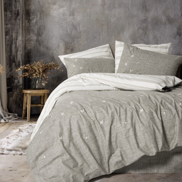 Posteljina CB Linen Double Klein Moke 043623