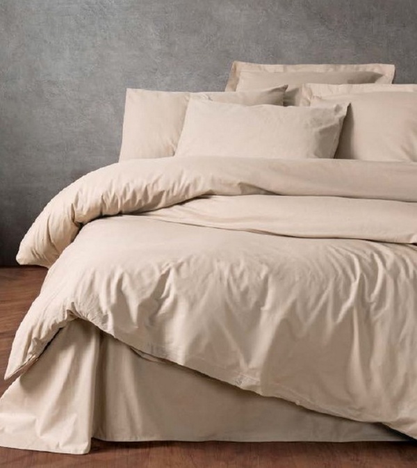 Posteljina CB Ranforce Double Plain Line Bej 041449