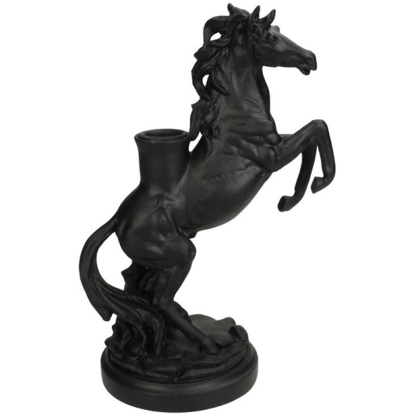 Držač za sveću Horse 23cm crni 040032