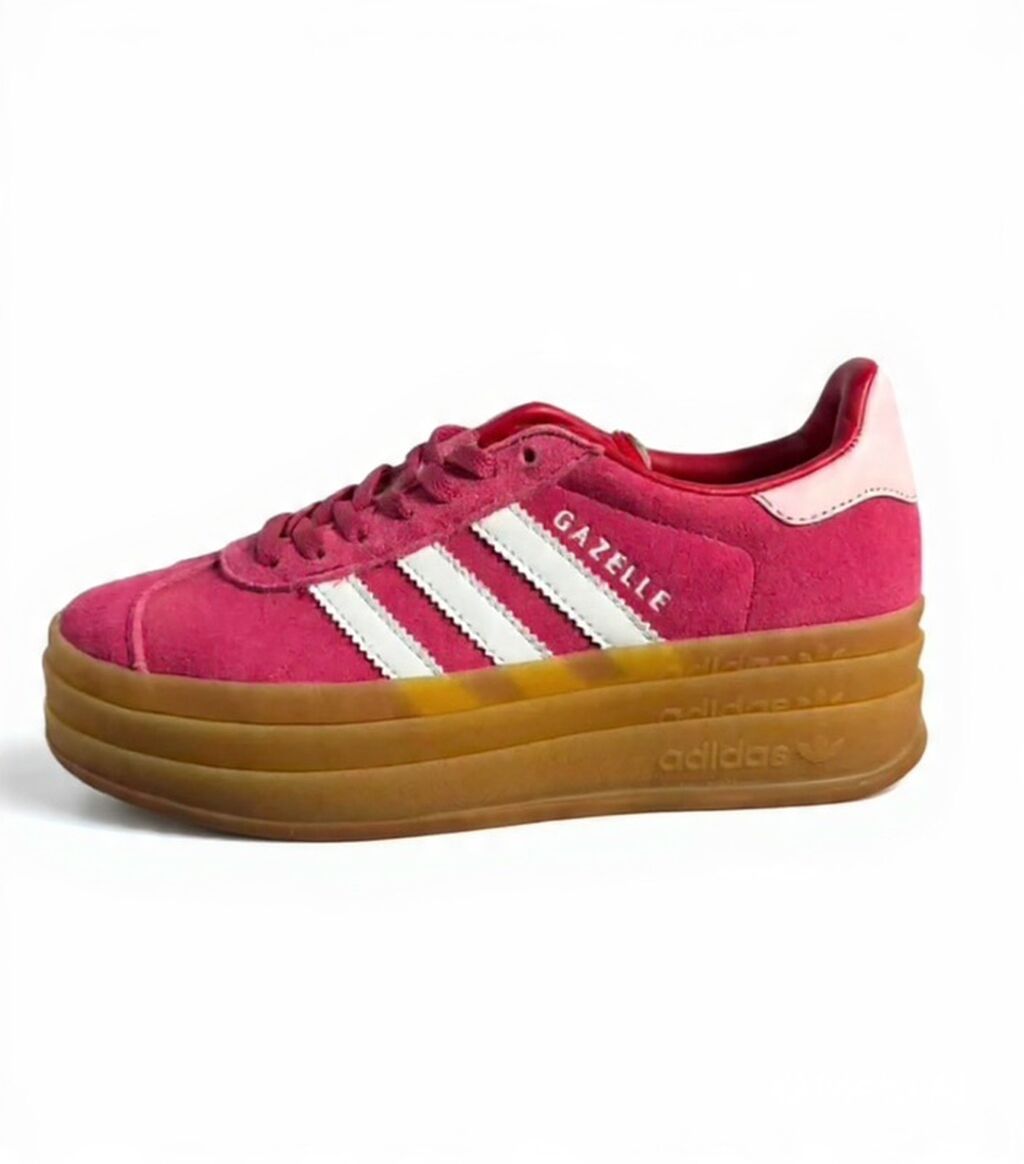 Adidas Gazelle Platform patike – malinasto roze antilop sa belim