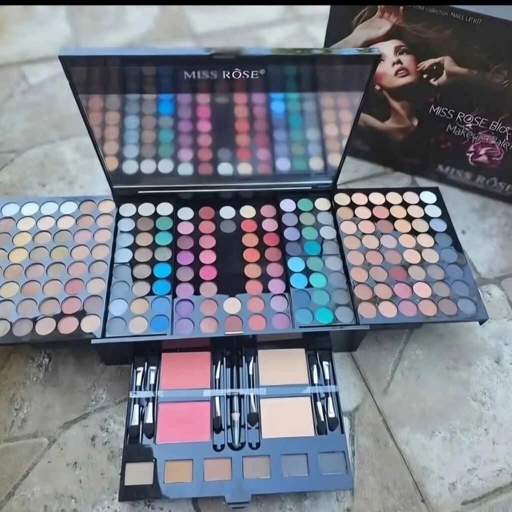 MISS ROSE profesionalni make-up set – kompletna paleta za lice i oči