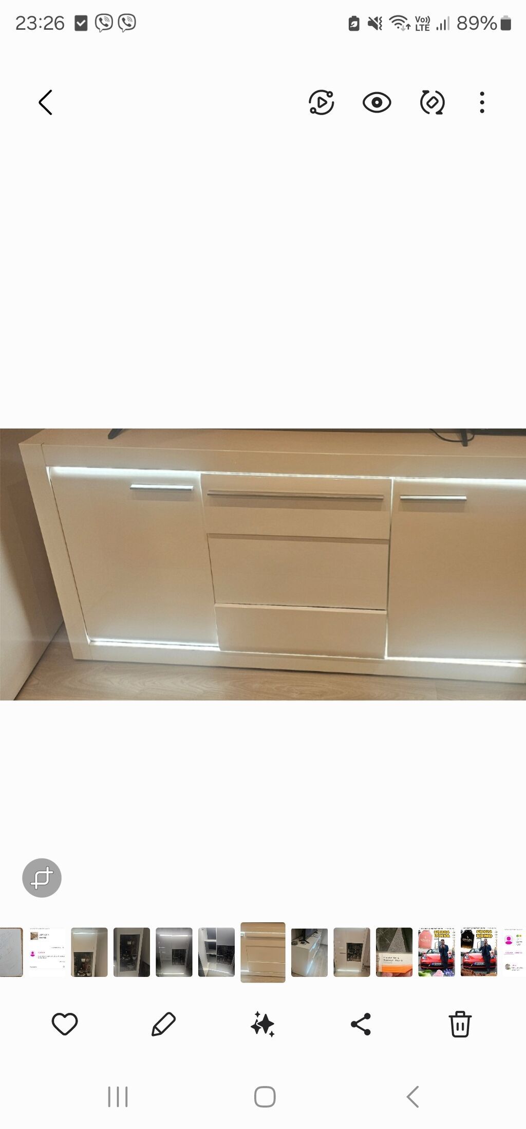 TV komoda/sideboard sa LED osvetljenjem - Moderan dizajn u visokom