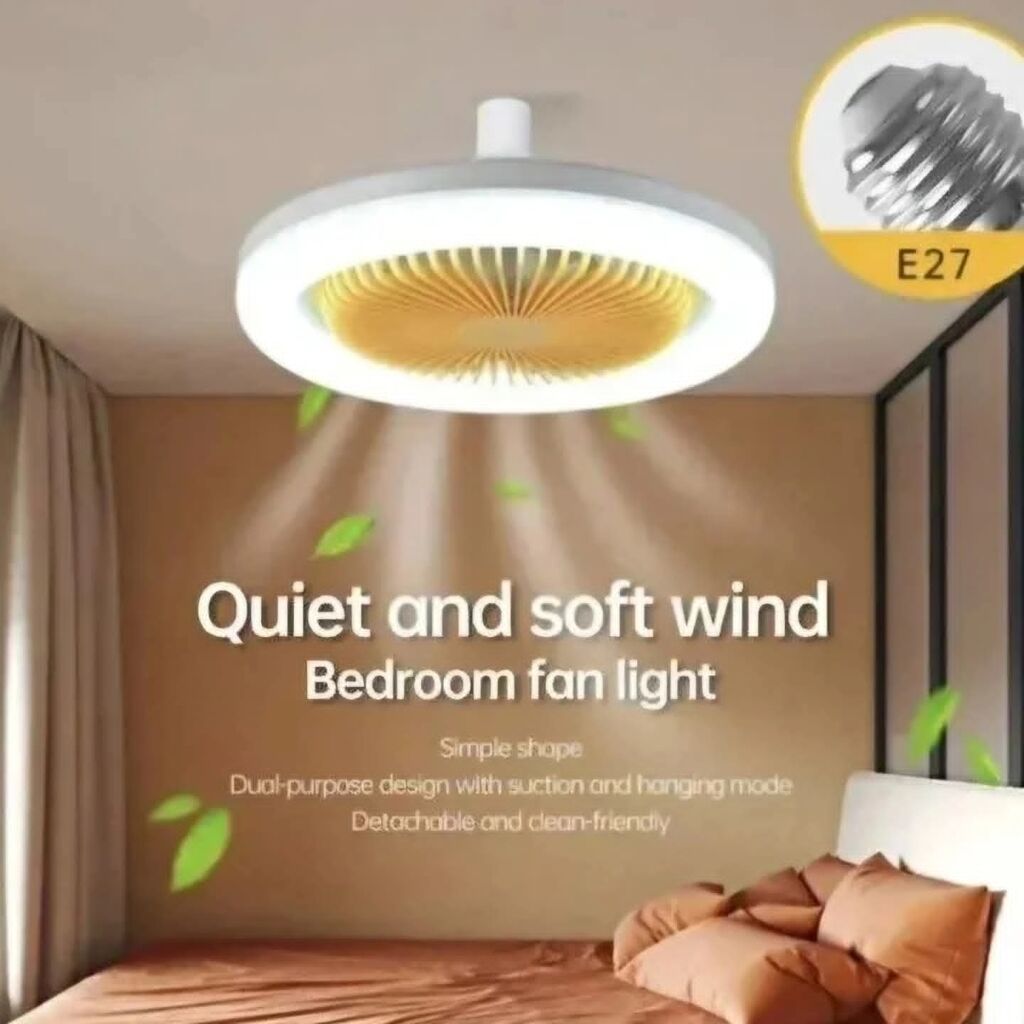 Mali LED plafonski ventilator Električna lampa ventilatora, LED