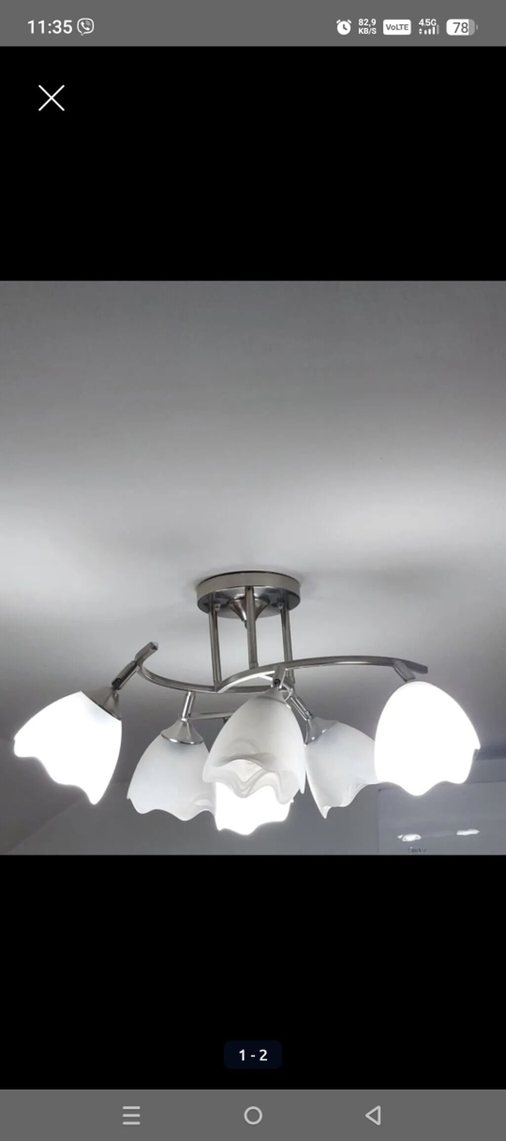 Plafonjera sa 5 sijaličnih mesta - Moderan plafonski luster sa