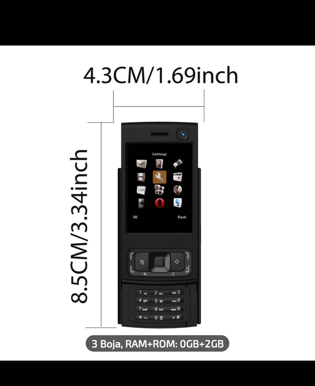Mini klizni telefon .Porucuje se i ceka se 10-tak dana. Obavezna