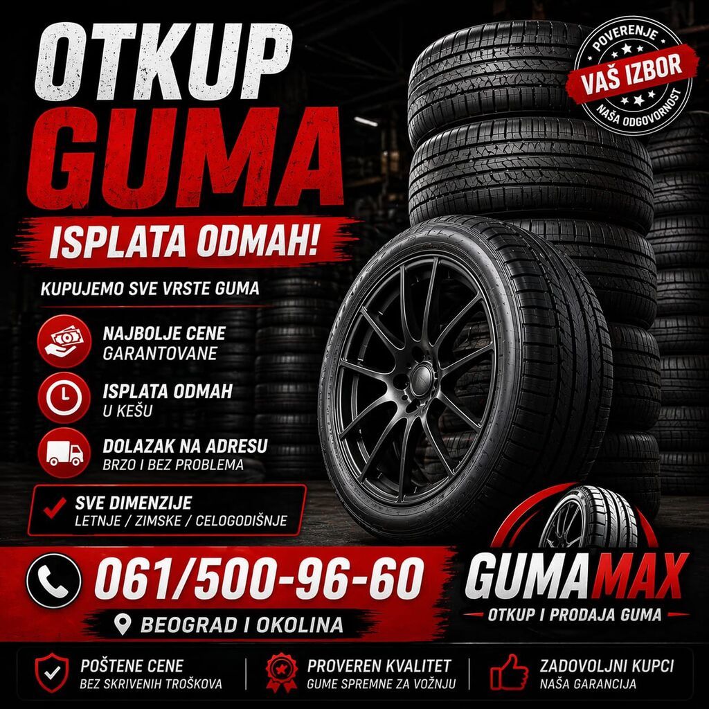 ♻️ Otkup guma Beograd – Isplata odmah u kešu! Bavimo se otkupom
