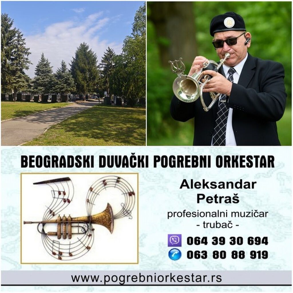 Solo truba, violina, harmonika, crkveni hor orkestar za sahrane