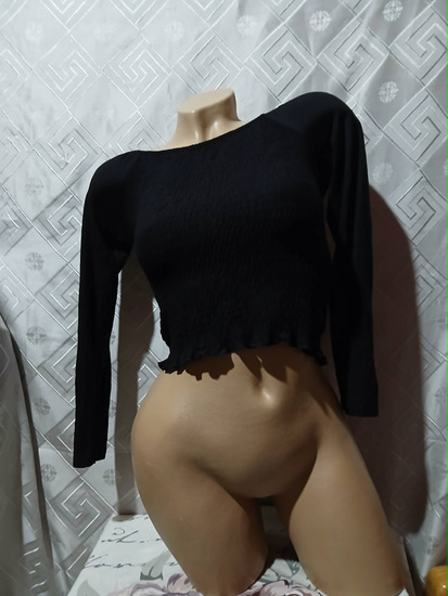 Crni Crop Top S