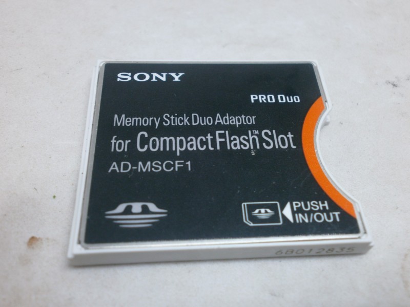 Sony AD-MSCF1 Memory Stick Pro Duo Adapter For CF Card