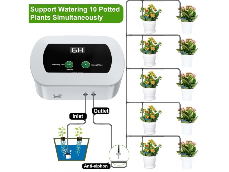 *ELEKTRIČNI SISTEM ZA ZALIVANJE 10 SAKSIJA KAP PO KAP*
