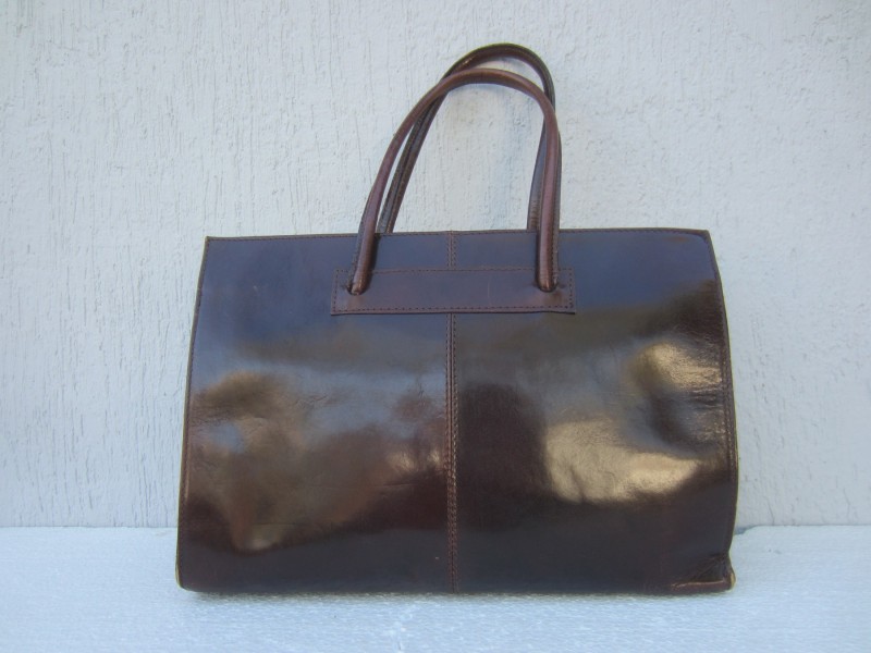 ITALIAN LEATHER zenska kozna torba-KAO NOVA