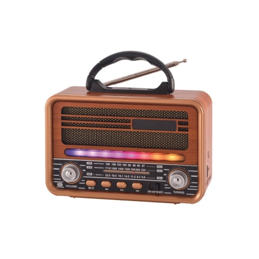 Prenosni retro RGB Bluetooth radio 7068BT EL137