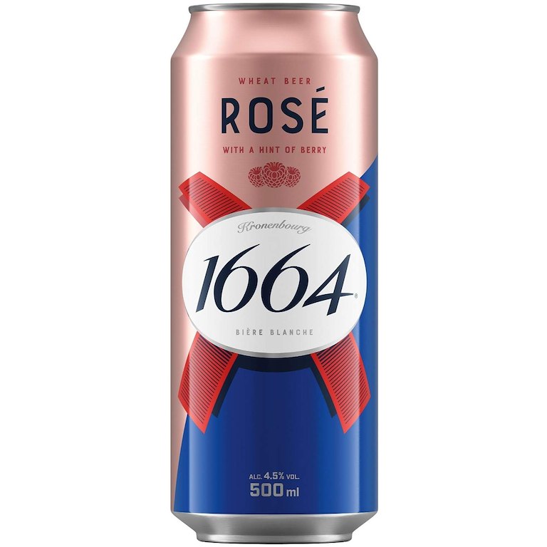 Pivo kronenbourg 1664 rose 0,5l can
