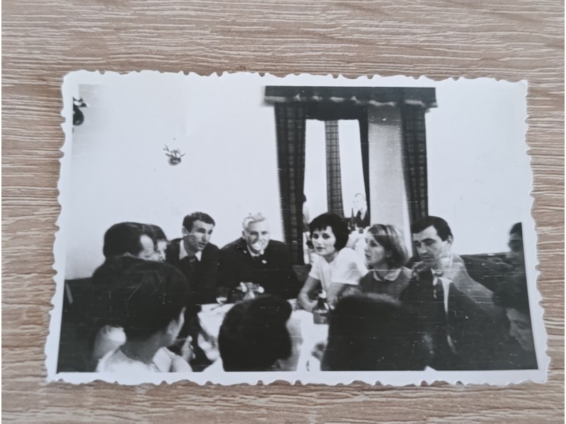 Vintage fotografija grupa ljudi Budimpešta