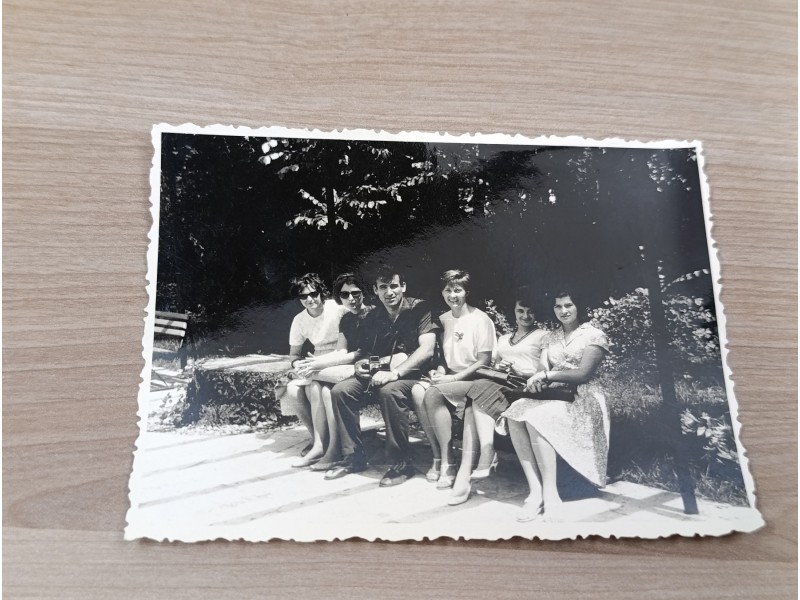 Vintage fotografija grupa ljudi Budimpešta