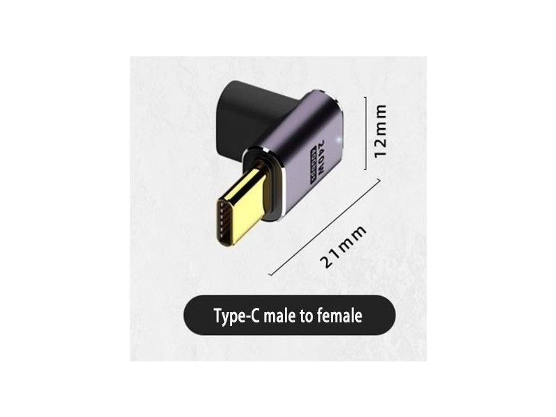 USB-C konektor od 90 stepeni PD3.1-240W-40Gbps-8k@60hz