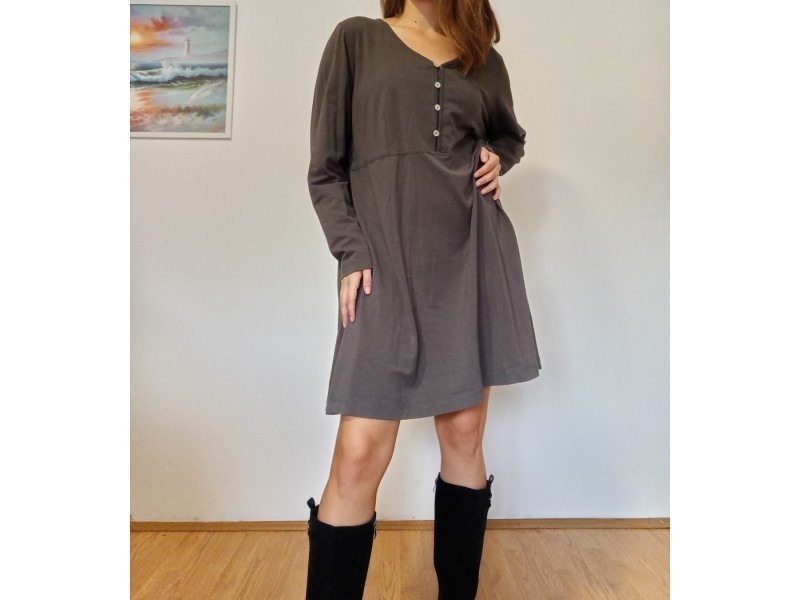 Pamucna braon haljina XL