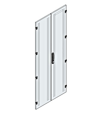 SORAX Steel Sheet Door Divided IP54, W=800xH=2.000mm,RAL7035
Opening angle of the door 180° (aligned), compatible for mounting a TANlock3 or TANlock1 swivelling lever