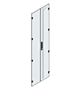 SORAX Steel Sheet Door Divided IP54, W=600xH=2.200mm,RAL7035
Opening angle of the door 180° (aligned), compatible for mounting a TANlock3 or TANlock1 swivelling lever