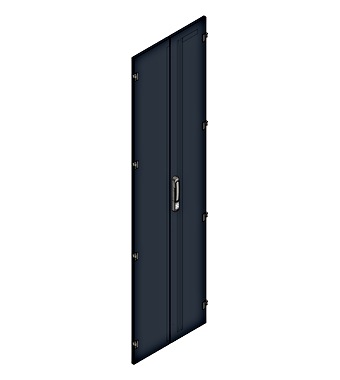 SORAX Steel Sheet Door Divided IP54, W=600xH=2.200mm,RAL9005
Opening angle of the door 180° (aligned), compatible for mounting a TANlock3 or TANlock1 swivelling lever