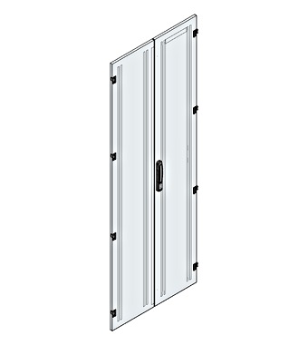 SORAX Steel Sheet Door Divided IP54, W=800xH=2.200mm,RAL7035
Opening angle of the door 180° (aligned), compatible for mounting a TANlock3 or TANlock1 swivelling lever
