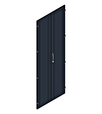 SORAX Steel Sheet Door Divided IP54, W=800xH=2.200mm,RAL9005
Opening angle of the door 180° (aligned), compatible for mounting a TANlock3 or TANlock1 swivelling lever