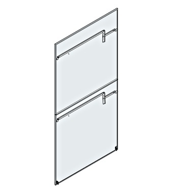SORAX Side Wall D=1.200xH=2.200mm, RAL7035, divided
Divided side wall, with internal locking mechanism, (1PU=1pc.)