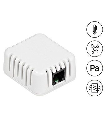 Monitoring Temperature-; Humidity VOC Measurement CC
For measuring air quality, air pressure, temperature and humidity indoors. Compact case.