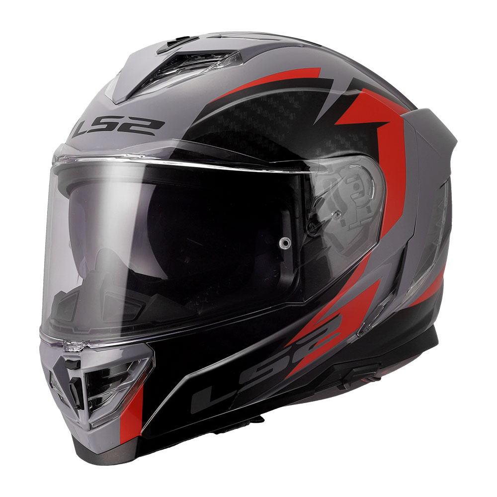 Kaciga za motor LS2 Full Face FF818 STORM III DYNAMO sivo crvena