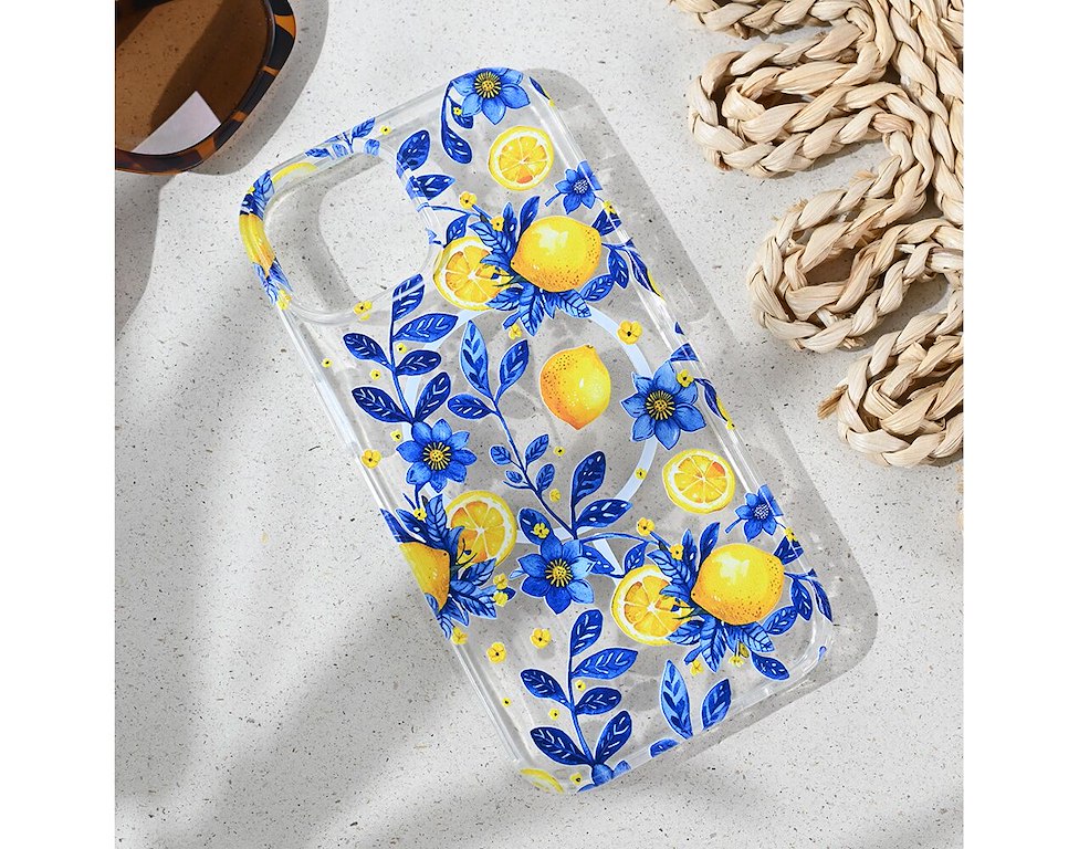 Futrola print Magsafe - iPhone 15 Mediteran Lemon