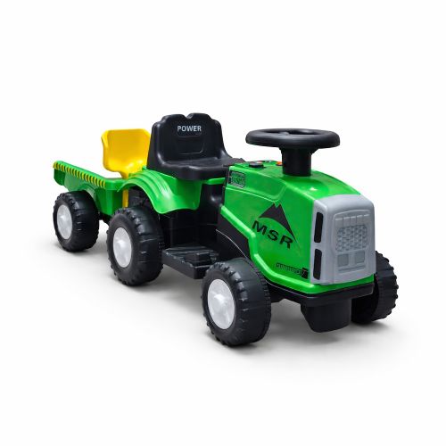Traktor za decu Mini Farmer sa prikolicom (6V) – Zeleni