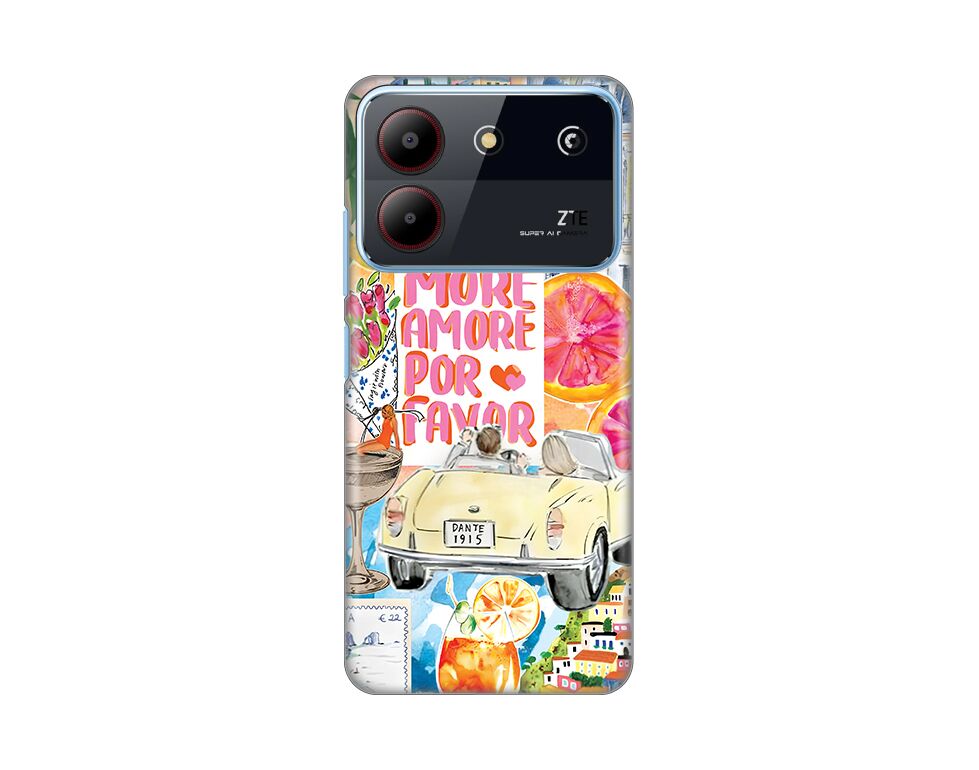 Silikonska futrola PRINT - ZTE Blade A54 More Amore