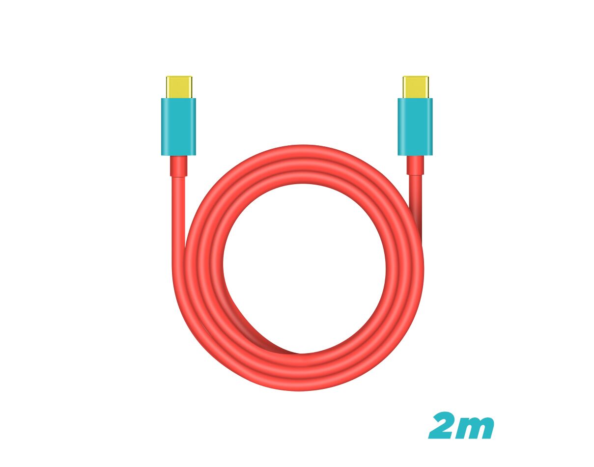 Data kabl Coteci Thunderbolt 87303 100W 4K 20Gbps PD na Type C crveni 2m