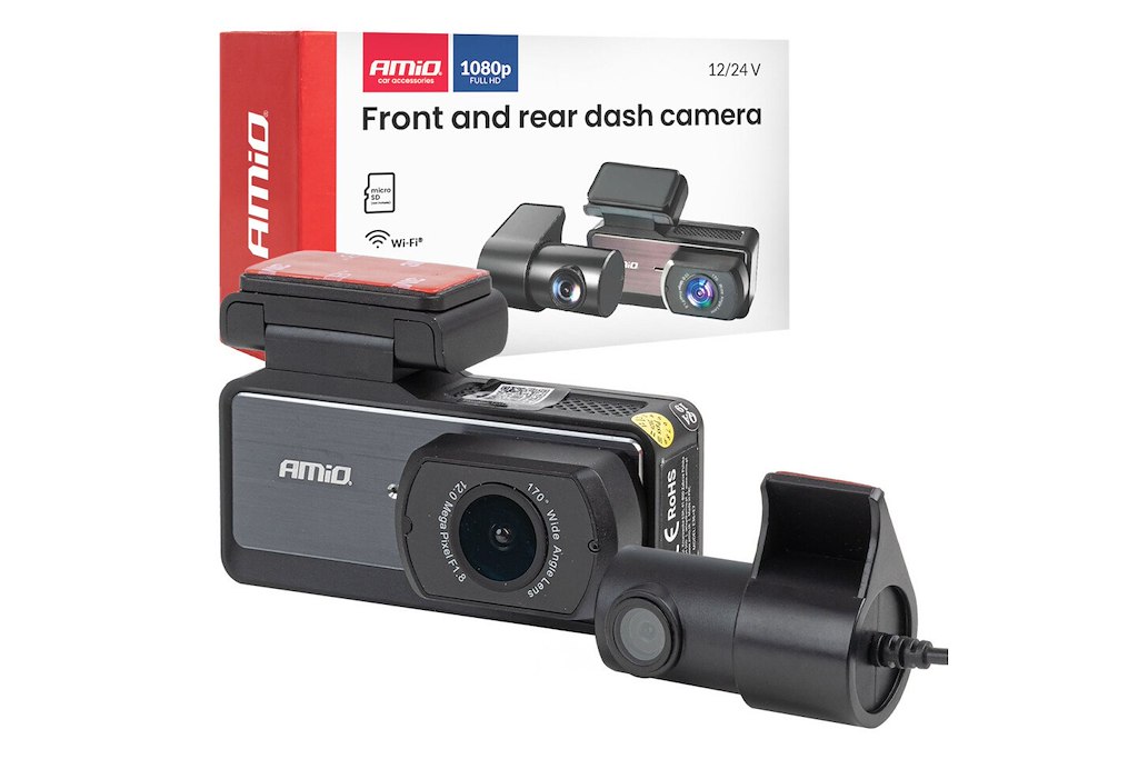 1K WLAN automobilski DVR 256GB WIFI Full HD AMIO-04799    Dual kamera